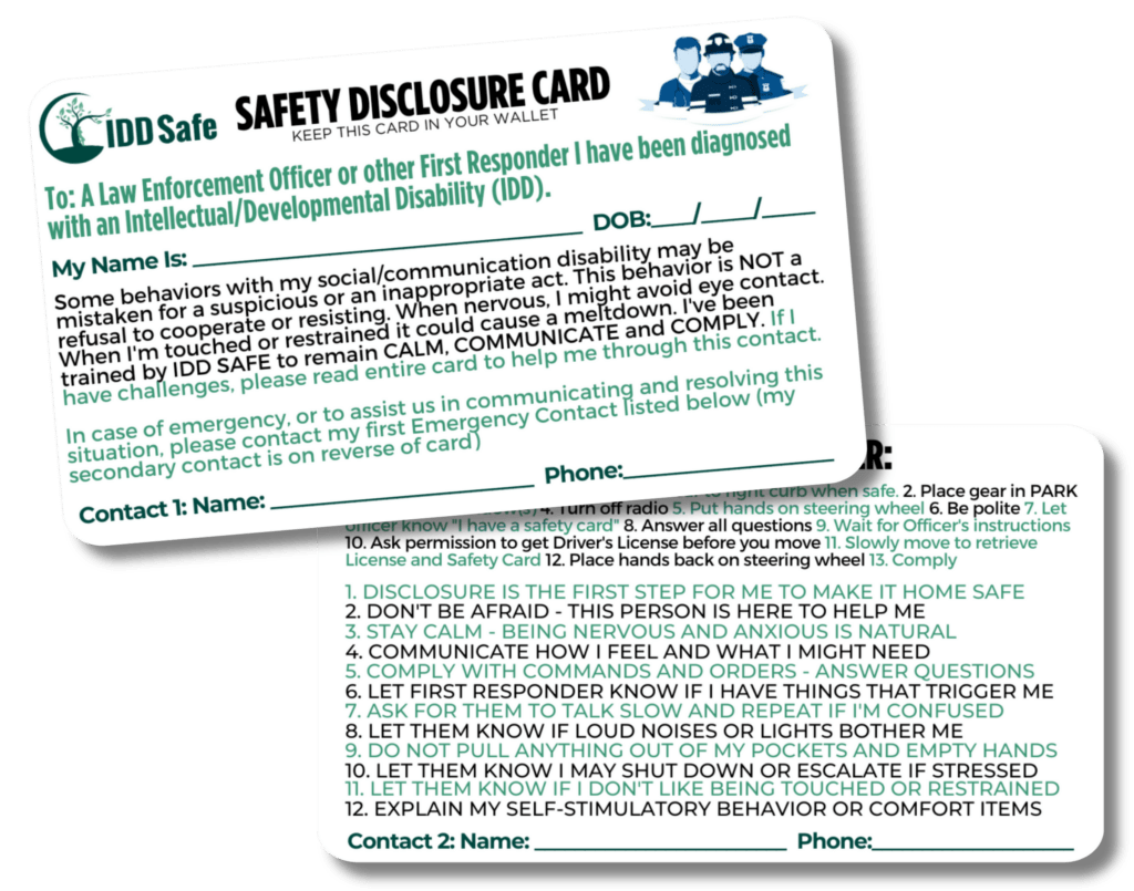 Safety Cards - IDD Safe